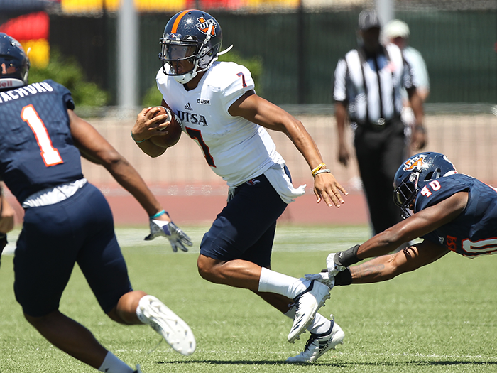 White downs Blue in UTSA Football Fiesta Spring Game - UTSA Athletics ...